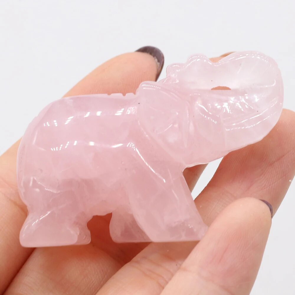 Натуральный камень слон роза кварц Розовый, Rose Quartz