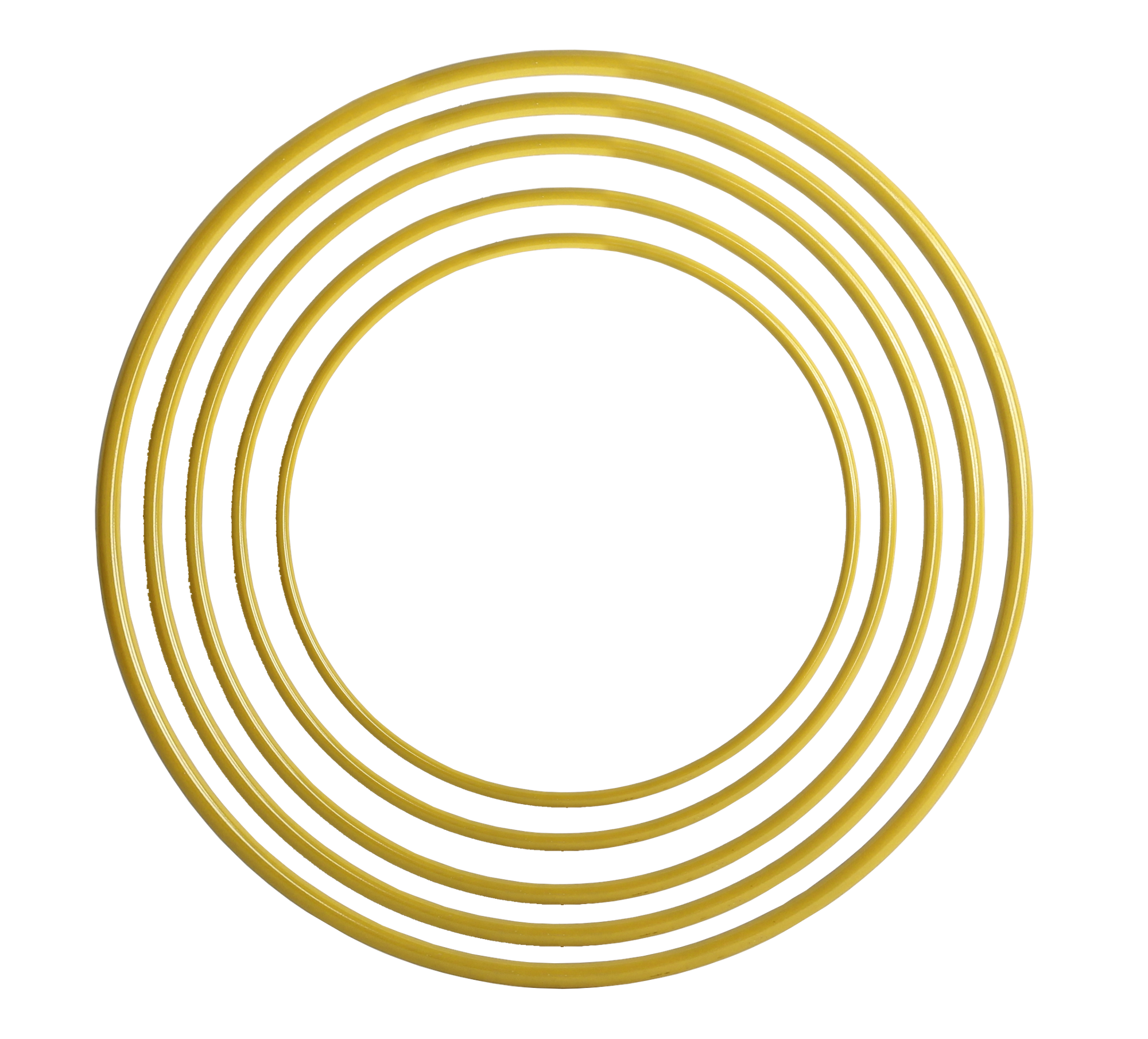 Обруч пластмассовый диаметр 70см, гимнастический, цвет желтый