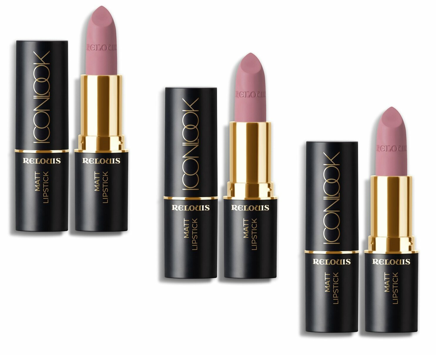 Помада матовая Relouis Icon Look тон 01 Perfect Nude , 3 шт