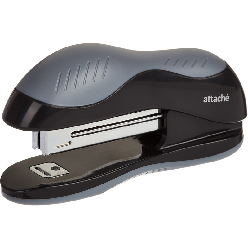 Степлер Attache Leader до 15 листов серый/черный