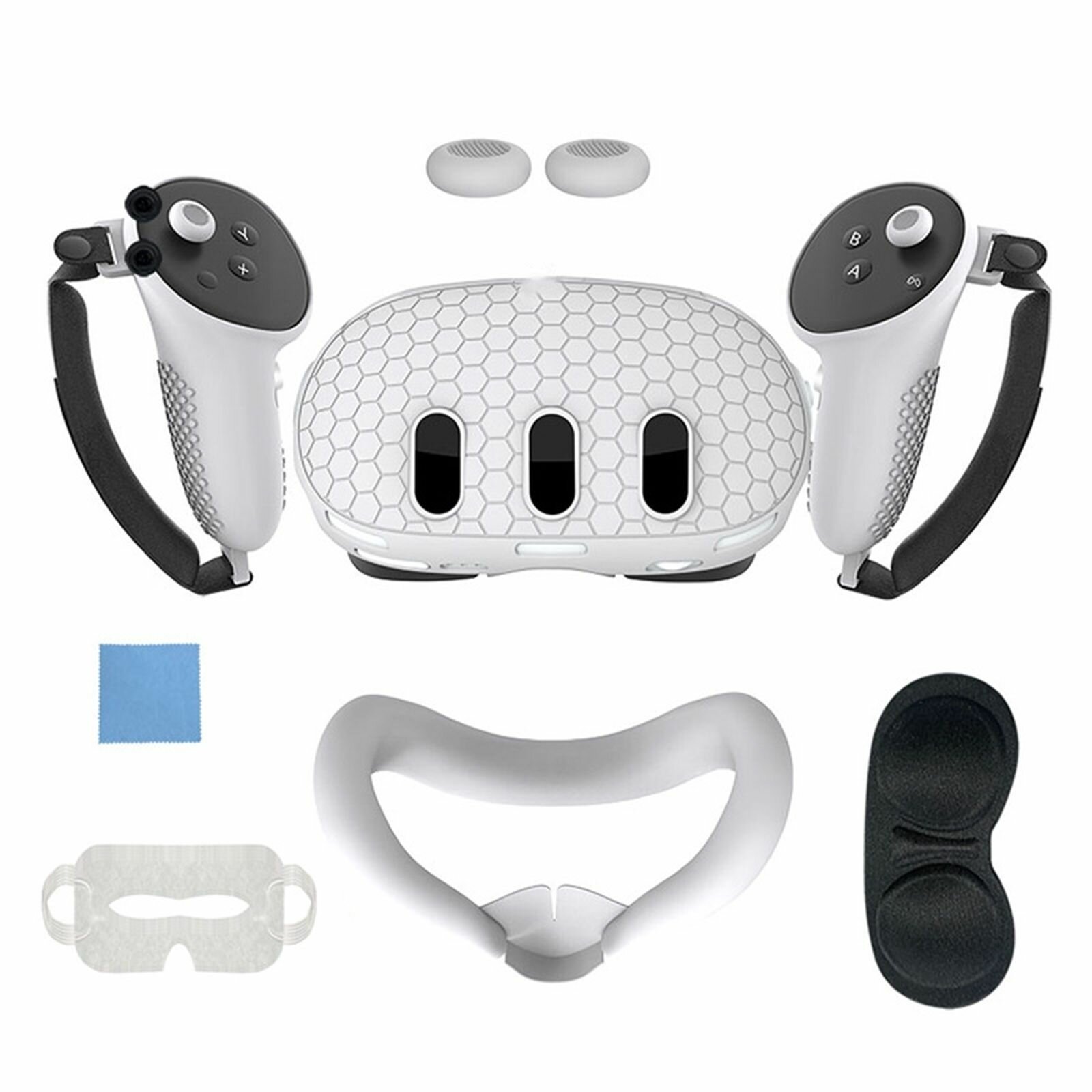 Силиконовый защитный чехол Meta Quest 3 6 в 1: чехол для контроллера, VR Shell