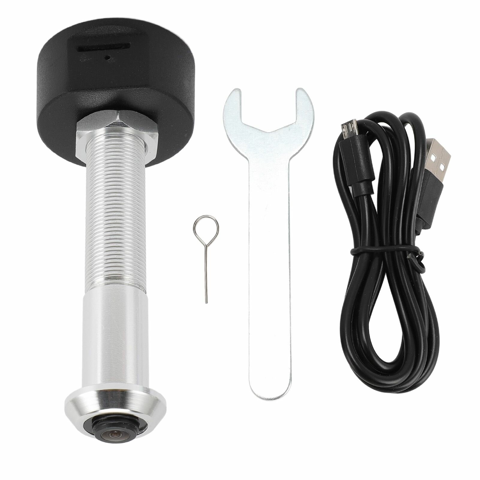 Дверной глазок, камера 1080P HD, 170 градусов, широкоугольный, с обнаружением движения, дверной глазок, камера для приложения Tuya для домашней безопасности, серебристый