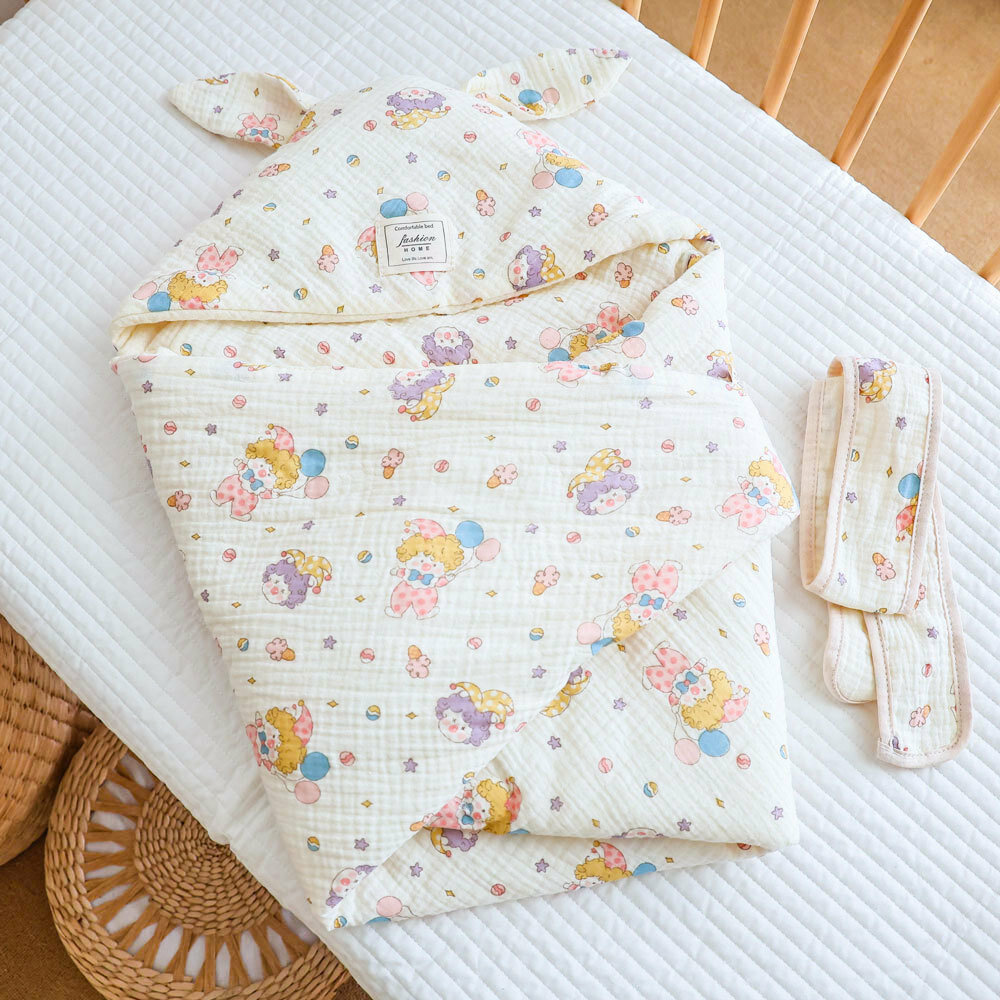 Пеленка для новорожденных с большими ушками кролика, утолщенная анти-дрогающая пеленка для младенцев