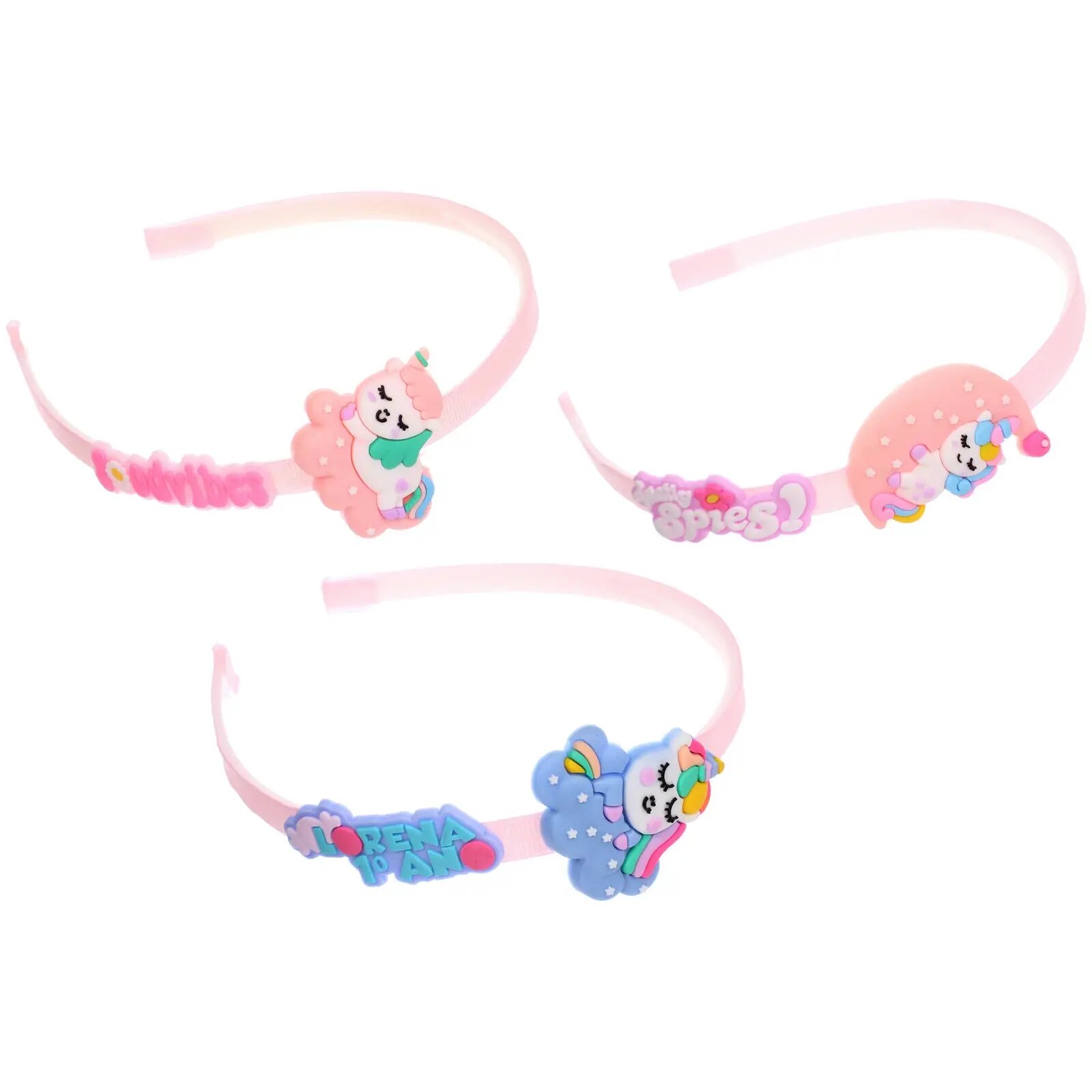 Ободок для волос детский «бамби БУМ», единорог, розовый, 3см, удобный и стильный