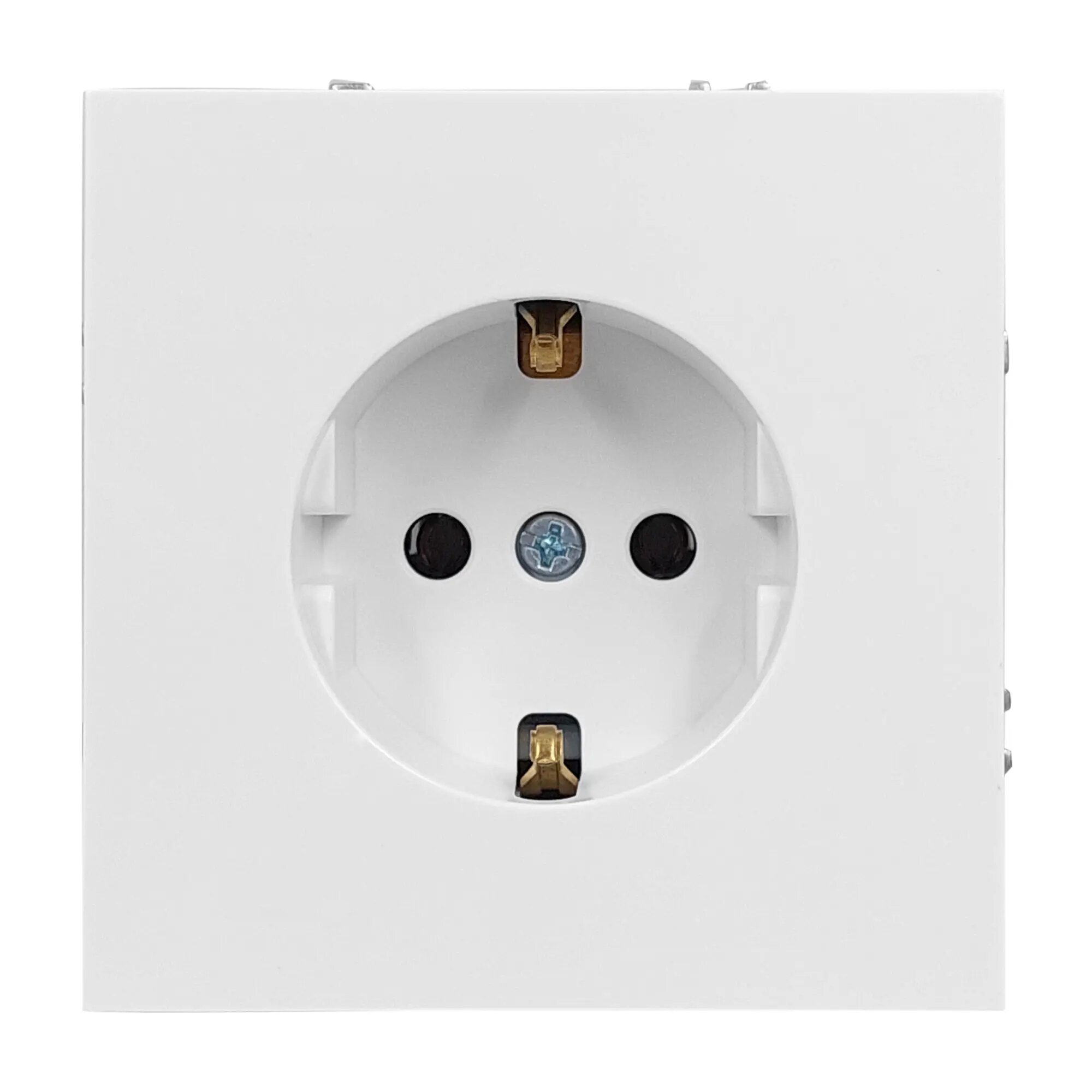 Mirkl Grace встраиваемая розетка с заземлением белого цвета для монтажа в стену и эксплуатации