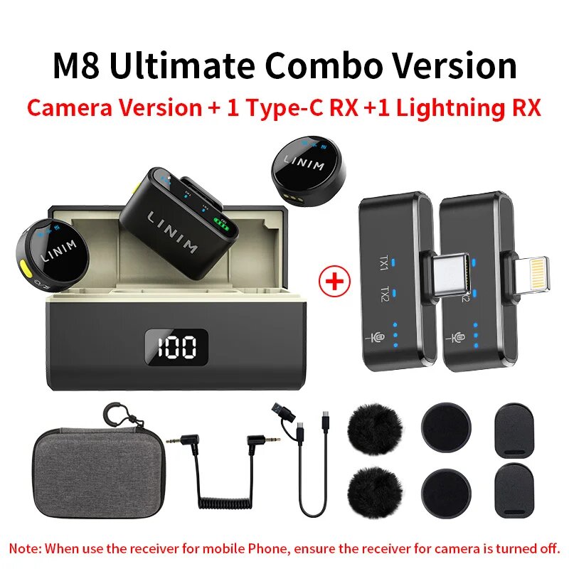 Беспроводной петличный микрофон LINIM M8 для iPhone UltimateComboVersion