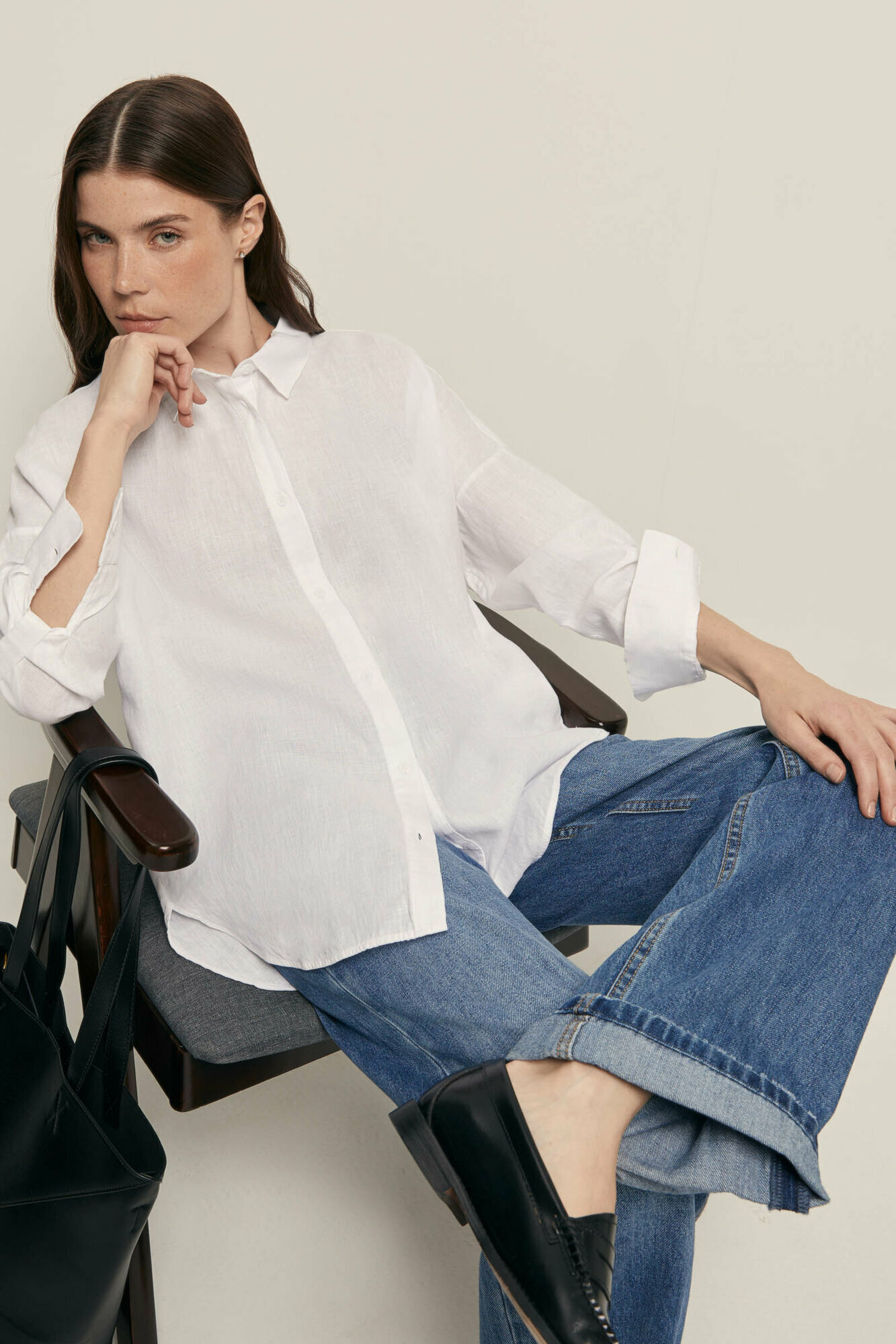 Рубашка из конопляной ткани