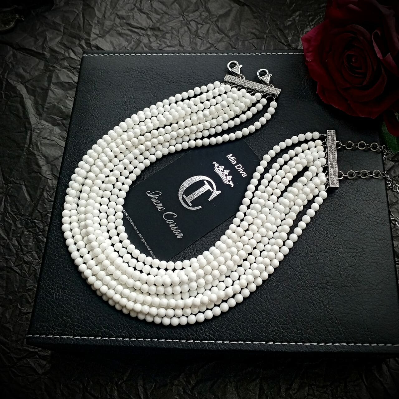 Колье, агат