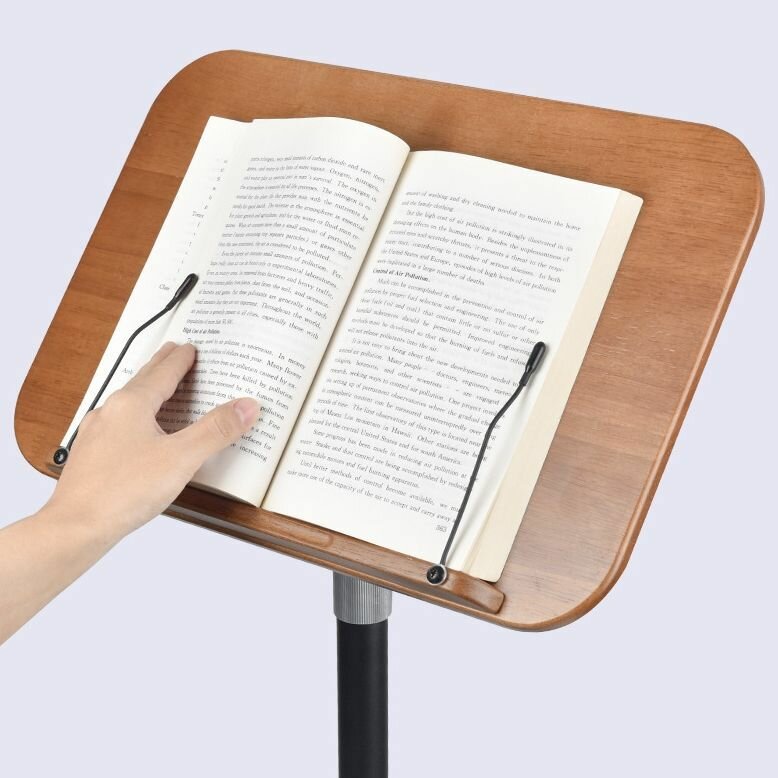 Стойка-держатель из дерева 4в1 для книг/ планшета/ ноутбука, табулатуры с регулируемой высотой