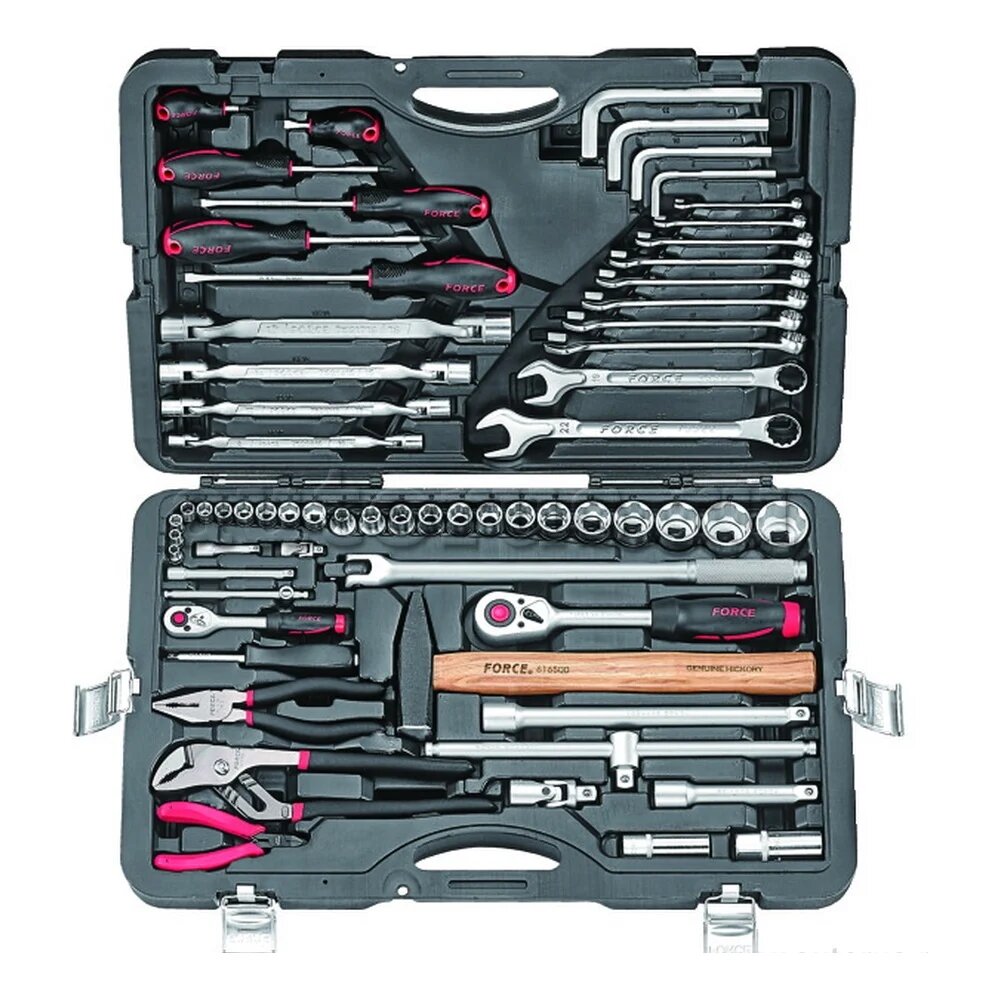 FORCE Набор инструментов с 6-ти гр. головками 65пр. 4653-5