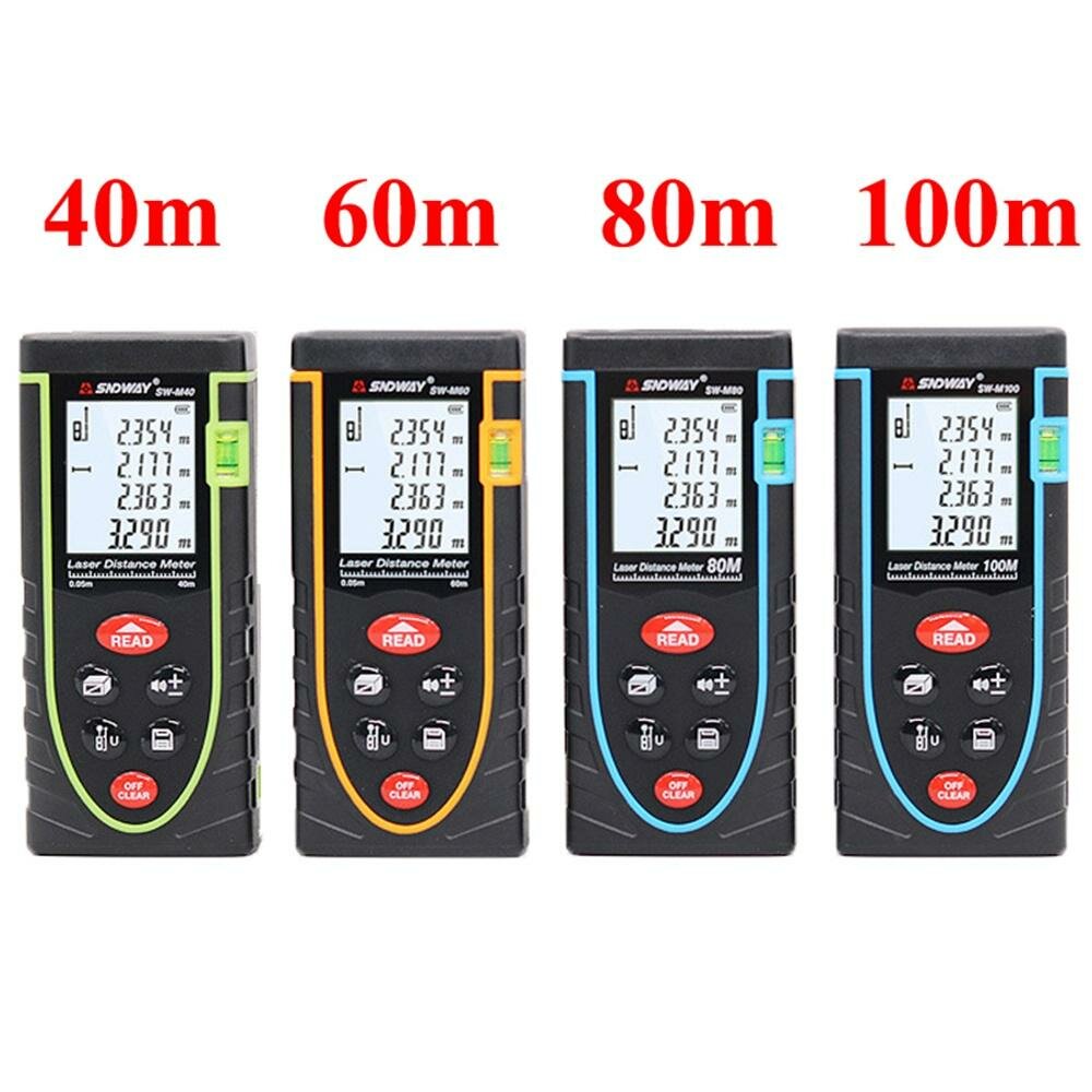 NDWAY 40м 60м 80м 100м Ручной лазерный дальномер Инфракрасный измерительный прибор Лазерная электронная линейка Дальномер