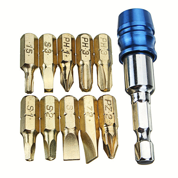 Полезные инструменты Drillpro 10 шт. отверточных бит с шестигранным хвостовиком 1/4 дюйма, набор адаптеров для отверток