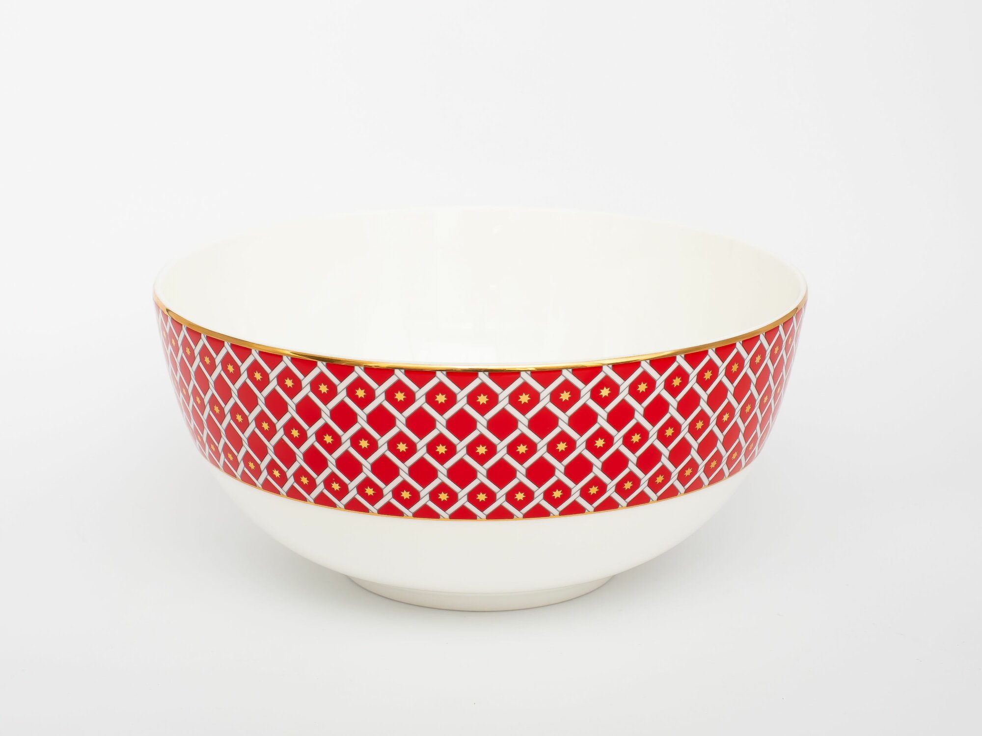 Салатник "Восточная Скарлетт 2", фарфор, 1,5л, 19.5см, универсальный дизайн