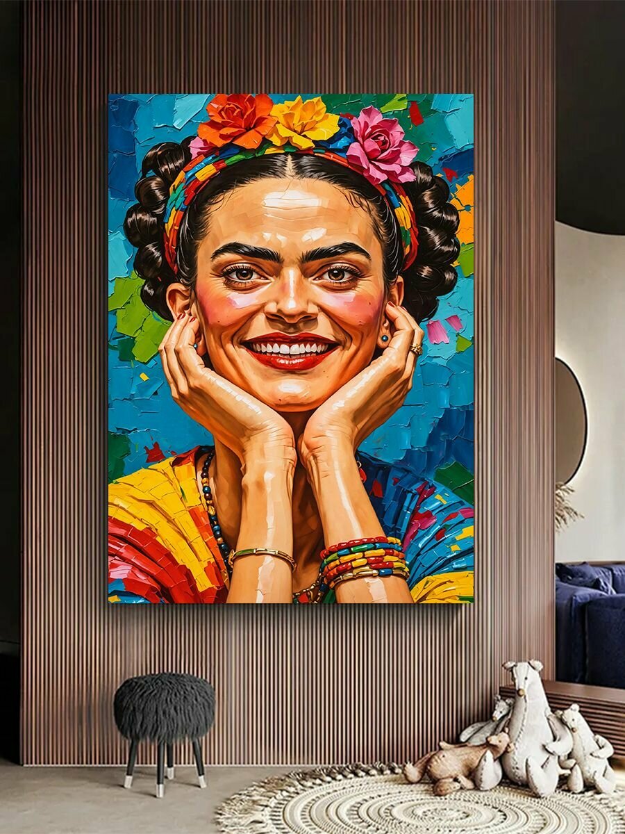 Картина на стену для интерьера - "Frida Kahlo / Фрида Кало" , 20х30 см.