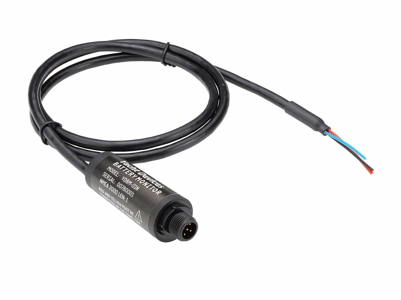 Монитор батареи Yacht Devices YDBM-02N для яхты, лодки, катера, тип разъема NMEA 2000 Micro Male — фото 1