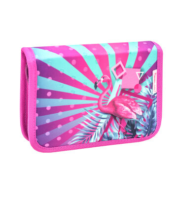 Пенал Belmil 1 отделение 2доп. планки, 200*140*40 Flamingo, ткань