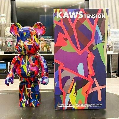 Дизайнерская игрушка BearBrick400% "Волны/Аниме"