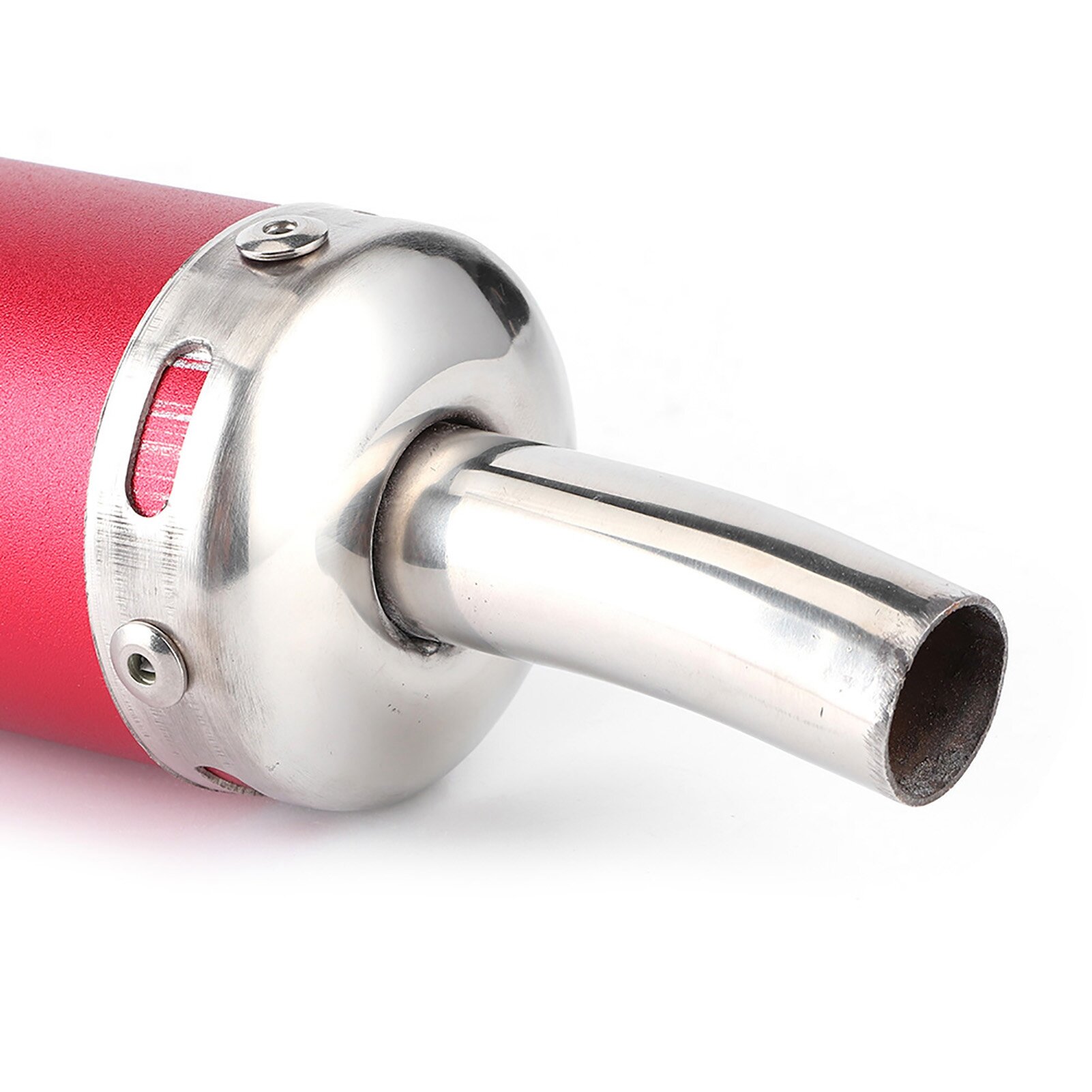 Глушитель выхлопной трубы из нержавеющей стали 20 мм/0,8 дюйма, модифицированные детали для 2-тактного мотоцикла, красный