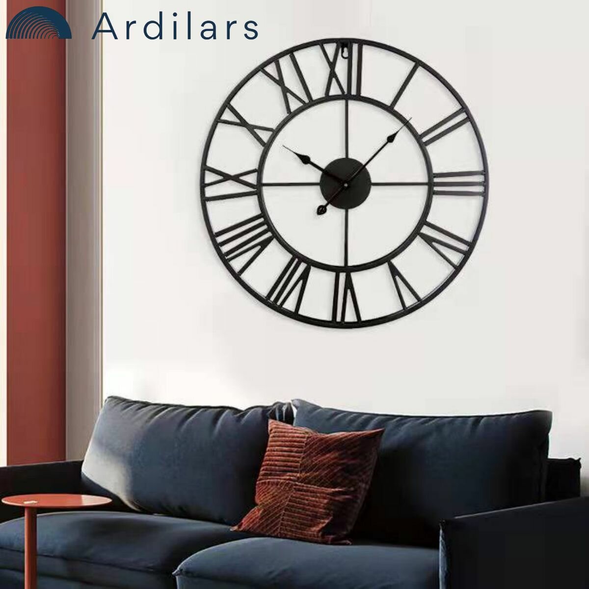 Большие железные бесшумные настенные часы