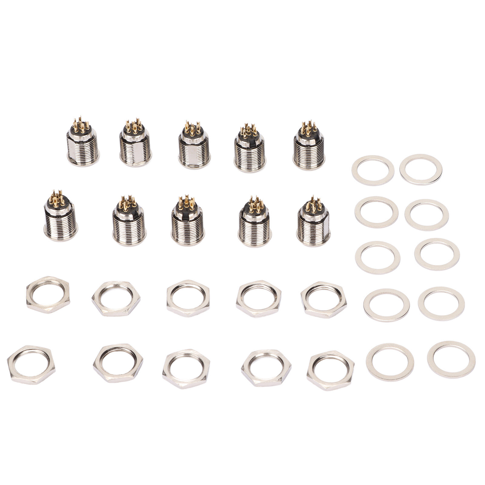 10 комплектов 6-контактных штекеров XLR для панели шасси микрофона