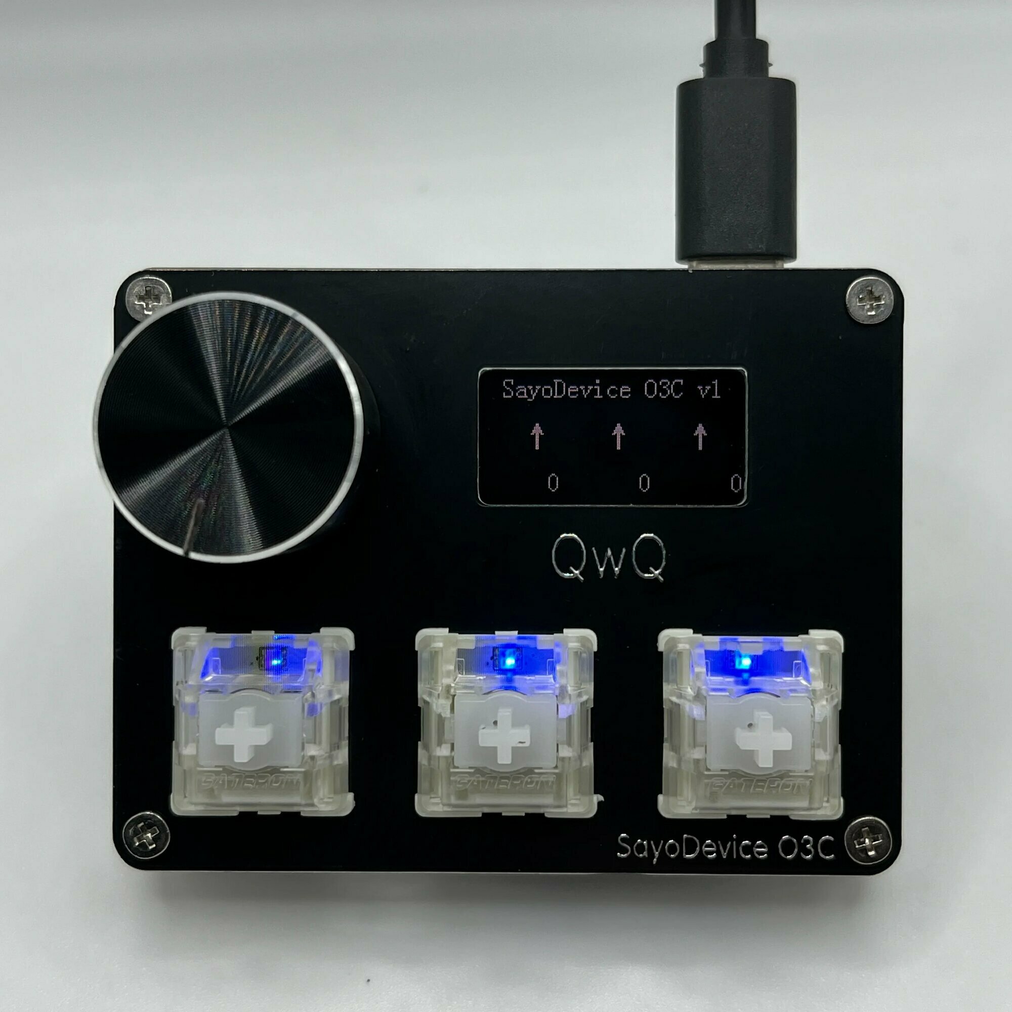 Механическая мини-клавиатура SayoDevice OSU O3C с белыми переключателями Gateron, BLACK, Белый переключатель