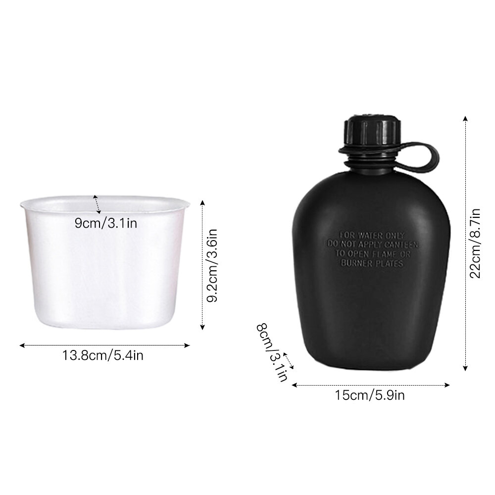 Набор посуды из 3 частей, с алюминиевой чашкой и крышкой