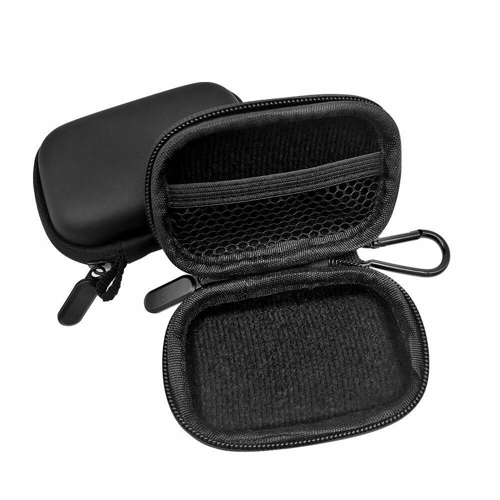 Чехол для хранения оксиметра Pulse Oximeter Travel Case из прочного EVA, черного цвета, размер 10*7*4 см, вес 32 г, с карабинером, для носкового пульсоксиметра, материал EVA+PU, упаковка размер 10*7*4 см, вес упаковки 35 г, в комплект входят 1 чехол