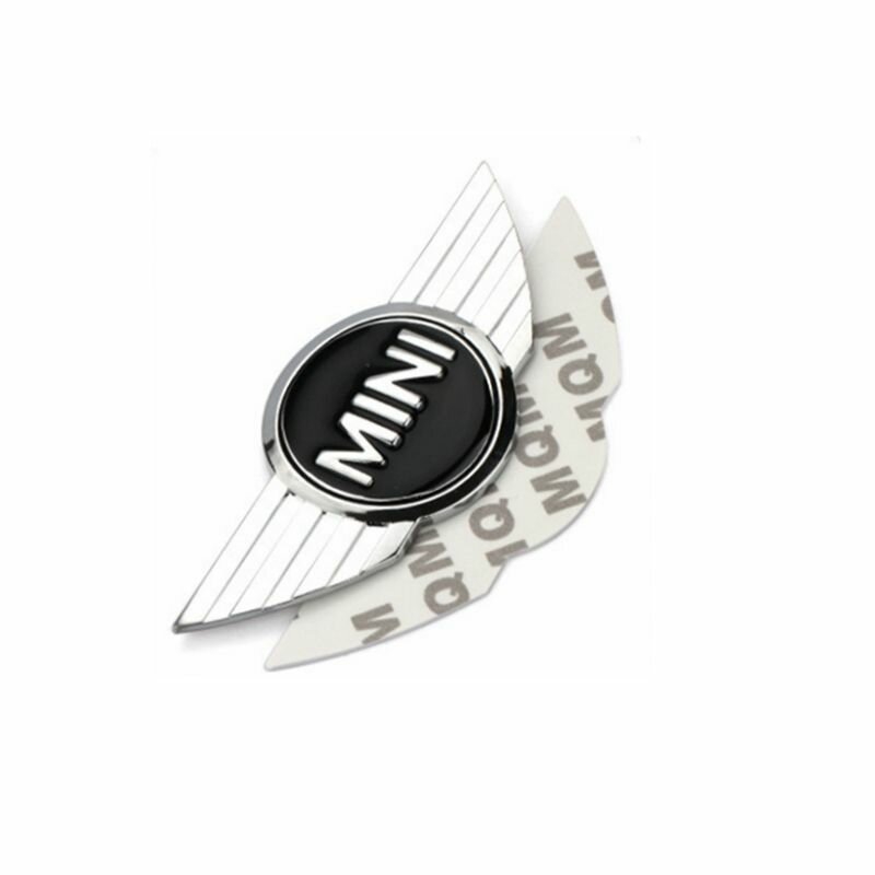 11.5cm логотип переднего капота MINI COOPER S, металлический наклейка заднего багажника R50 R52 R55 R56 R57 F55 F56 F57-черный-серебристый