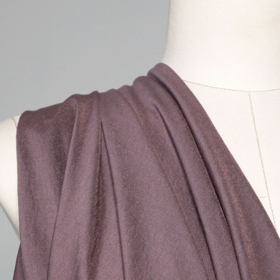 Ткань плательно блузочная Батист Тенсель AL0708/Виноградный Коктейль (1 метр)