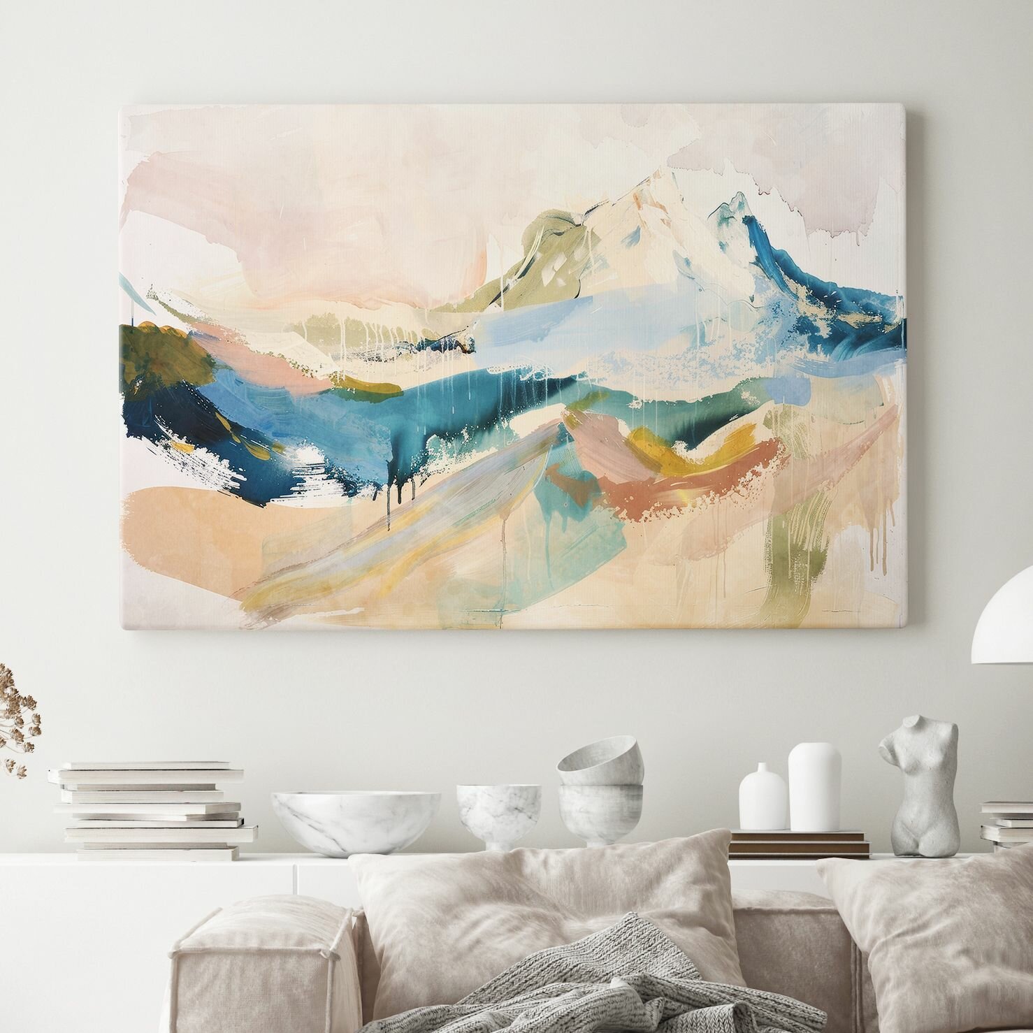 Картина на холсте "Горные краски" в размере 80х115 см на стену, для интерьера, для дома, для комнаты, в спальню