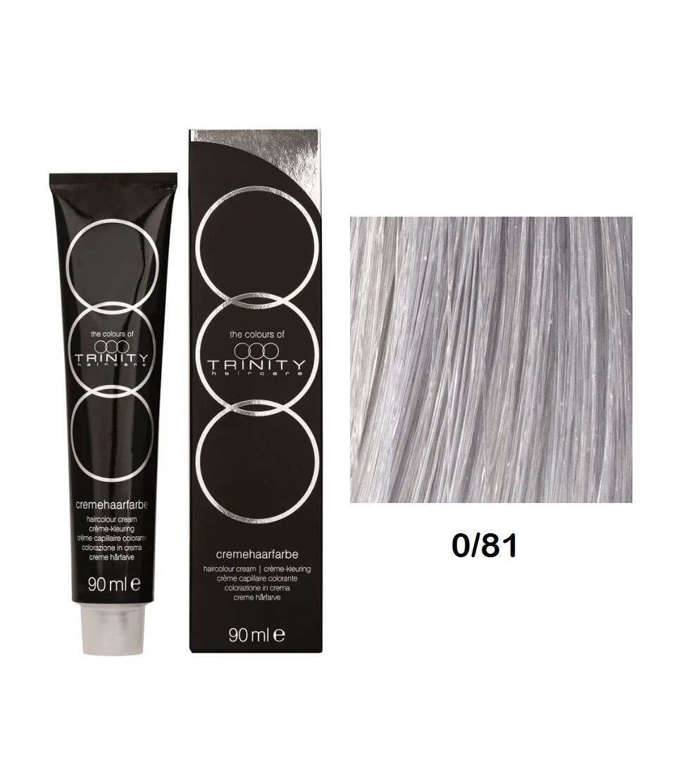 Trinity COT Тринити Стойкая краска с кератином 90 мл - COT 0/81 silber Серебро