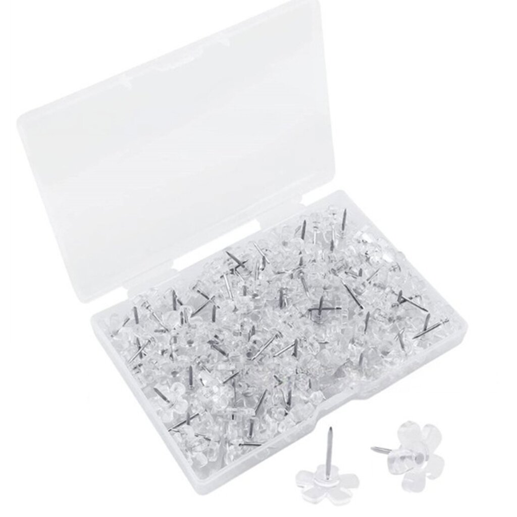 100ШТ Цветы Швейные Булавки с Прозрачной Коробкой Лоскутные Булавки С Цветочной Головкой Булавки для Карты Булавки для Шитья Ткани DIY Craft