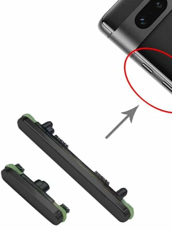 Кнопки боковые(Звука и включения) для Google Pixel 7 Цвет: Черный