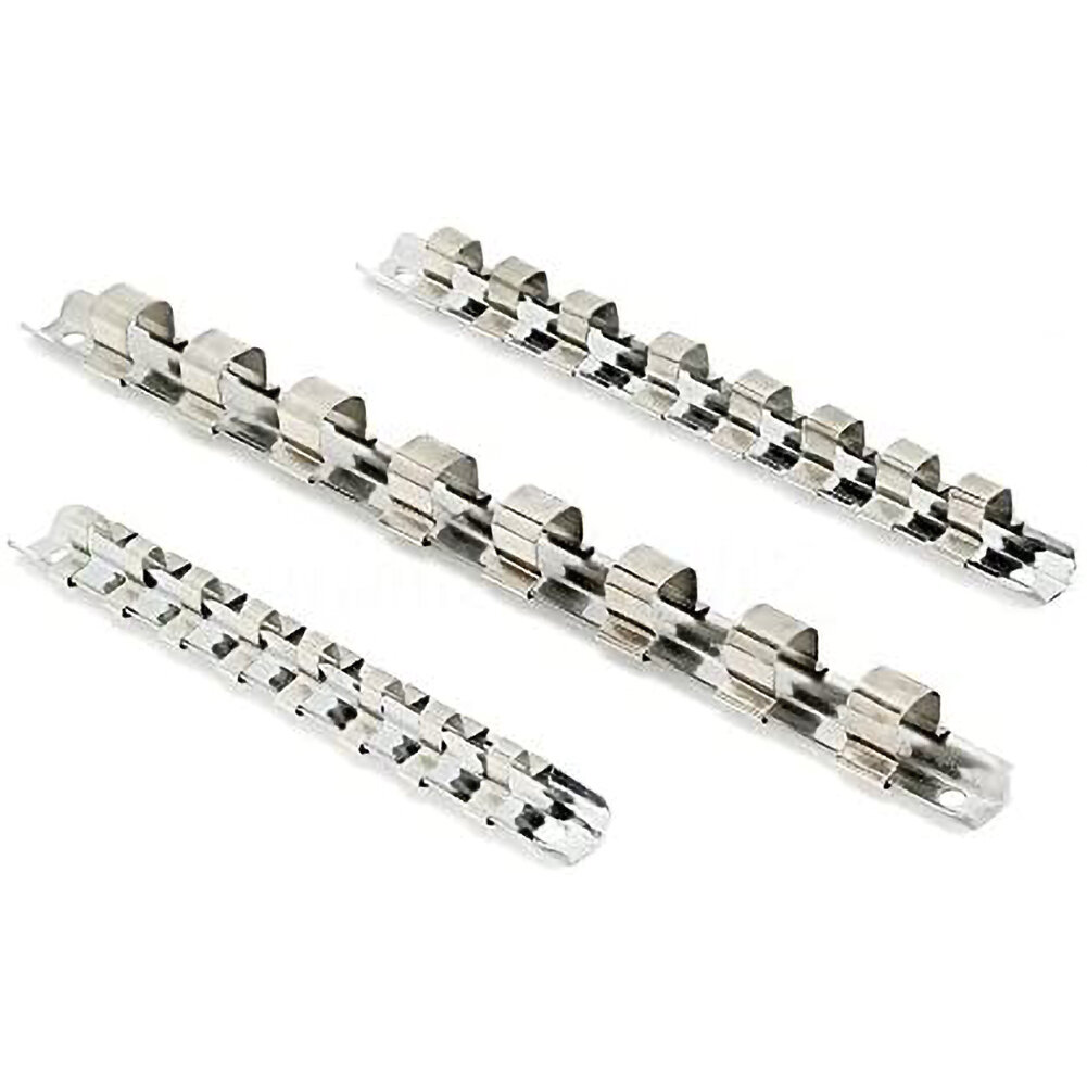 Углеродная сталь 8 сокетов для хранения стойки для хранения рельсовых лоток Организатор инструмента (1/4 ")