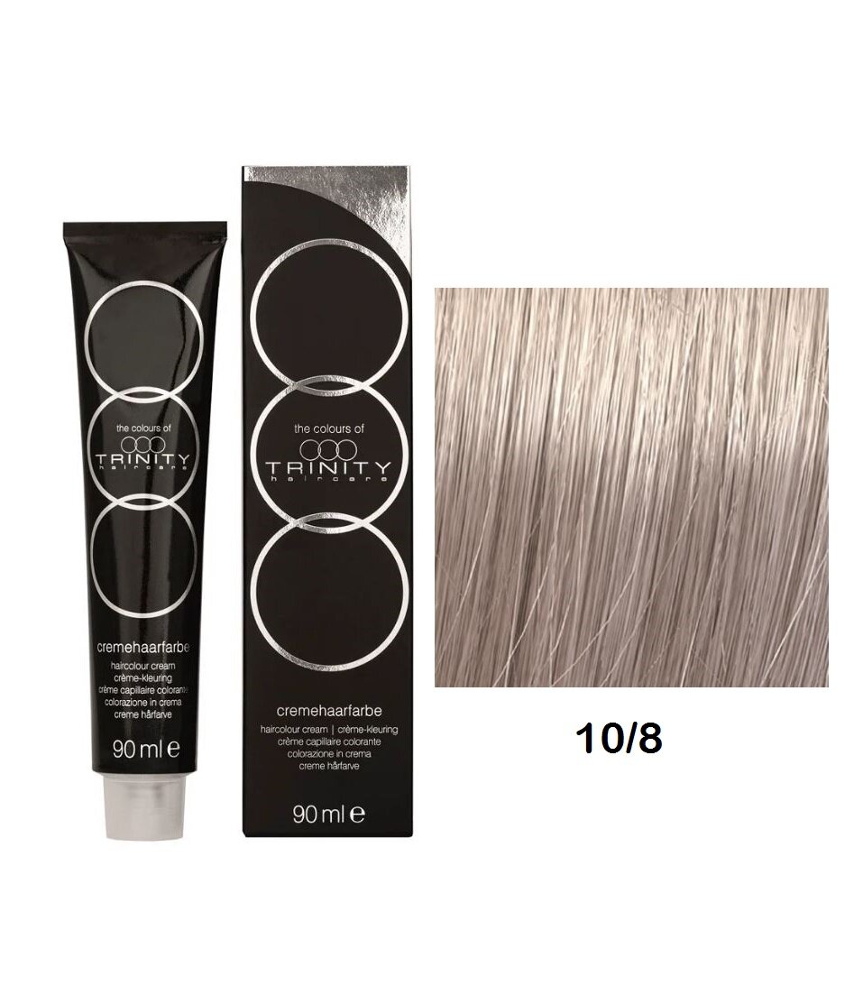 Trinity COT Тринити Стойкая краска с кератином 90 мл - COT 10/8 perlblond silber Перламутровый блонд серебристый