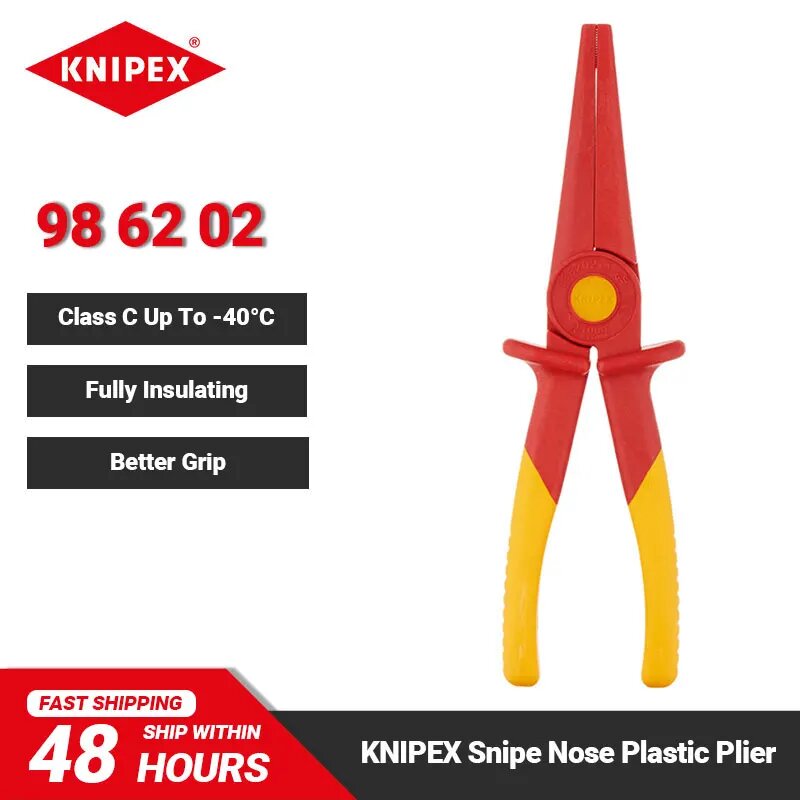 KNIPEX 98 62 02 Изолированные плоскогубцы с длинным носом