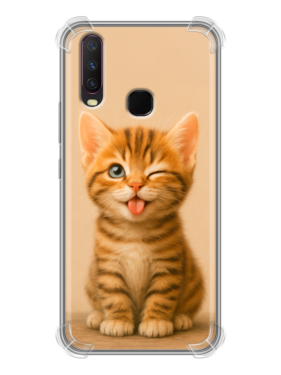 Чехол для Vivo Y17, Vivo Y11, Vivo Y12 с принтом милый котенок (Виво У17, Виво У11, Виво У12)