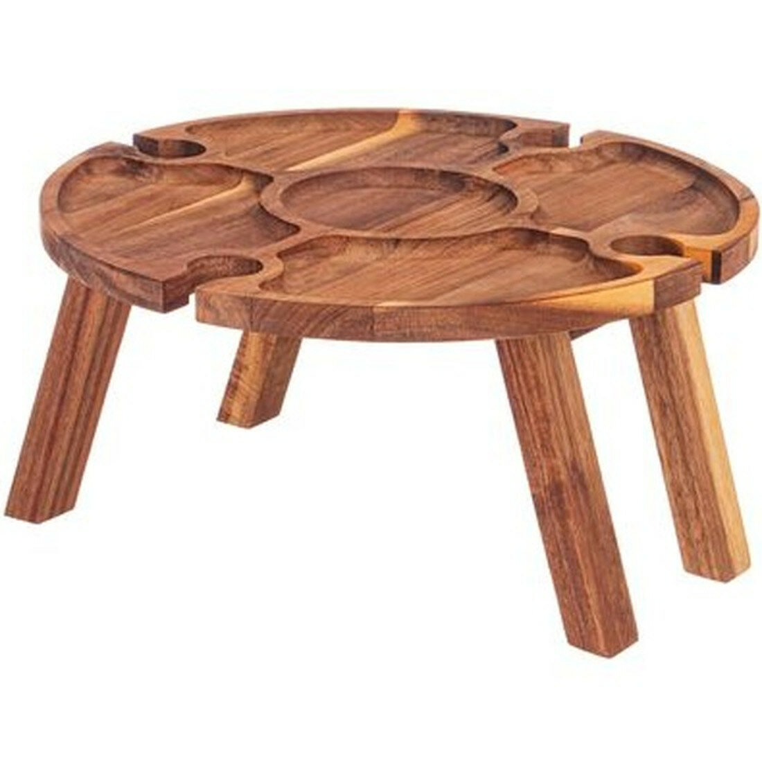 Сервировочный столик Agness, акация, коричневый, 30x30x15 см