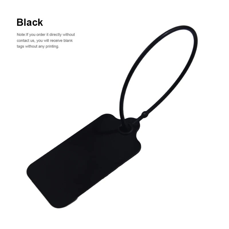 Персонализированные пластиковые бирки для одежды Черный, Black