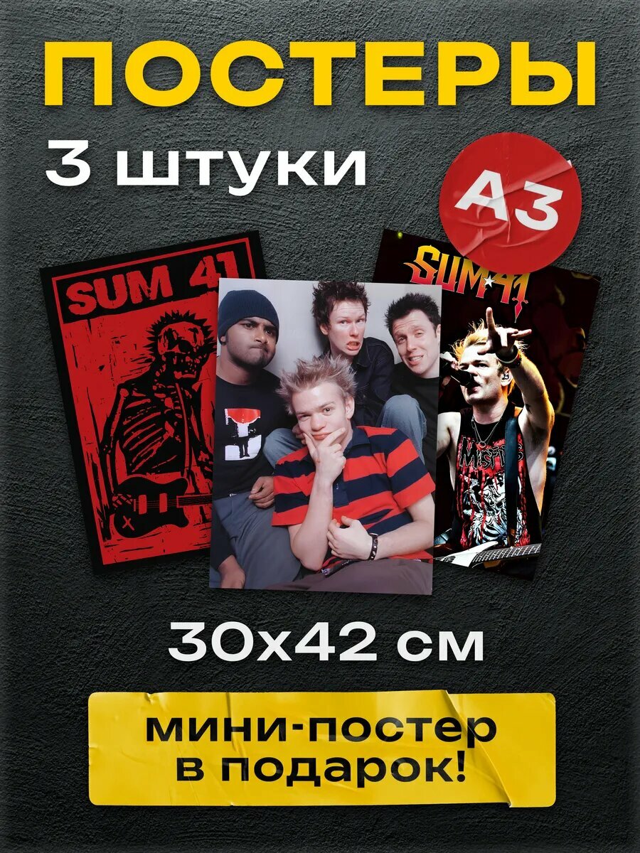 Интерьерные постеры на стену Sum 41