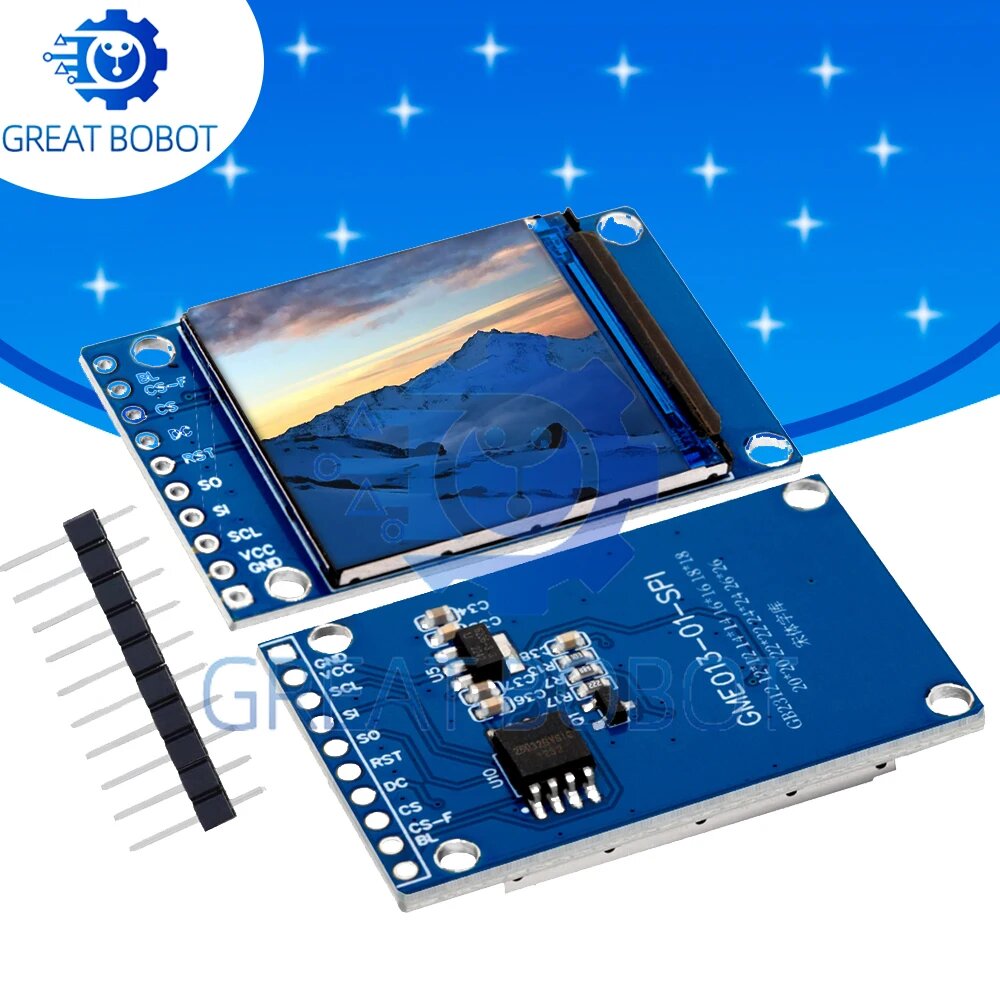 1,3-дюймовый 240x240 SPI TFT ЖК-дисплей (драйвер ST7789) — модуль квадратного цветного экрана для Arduino