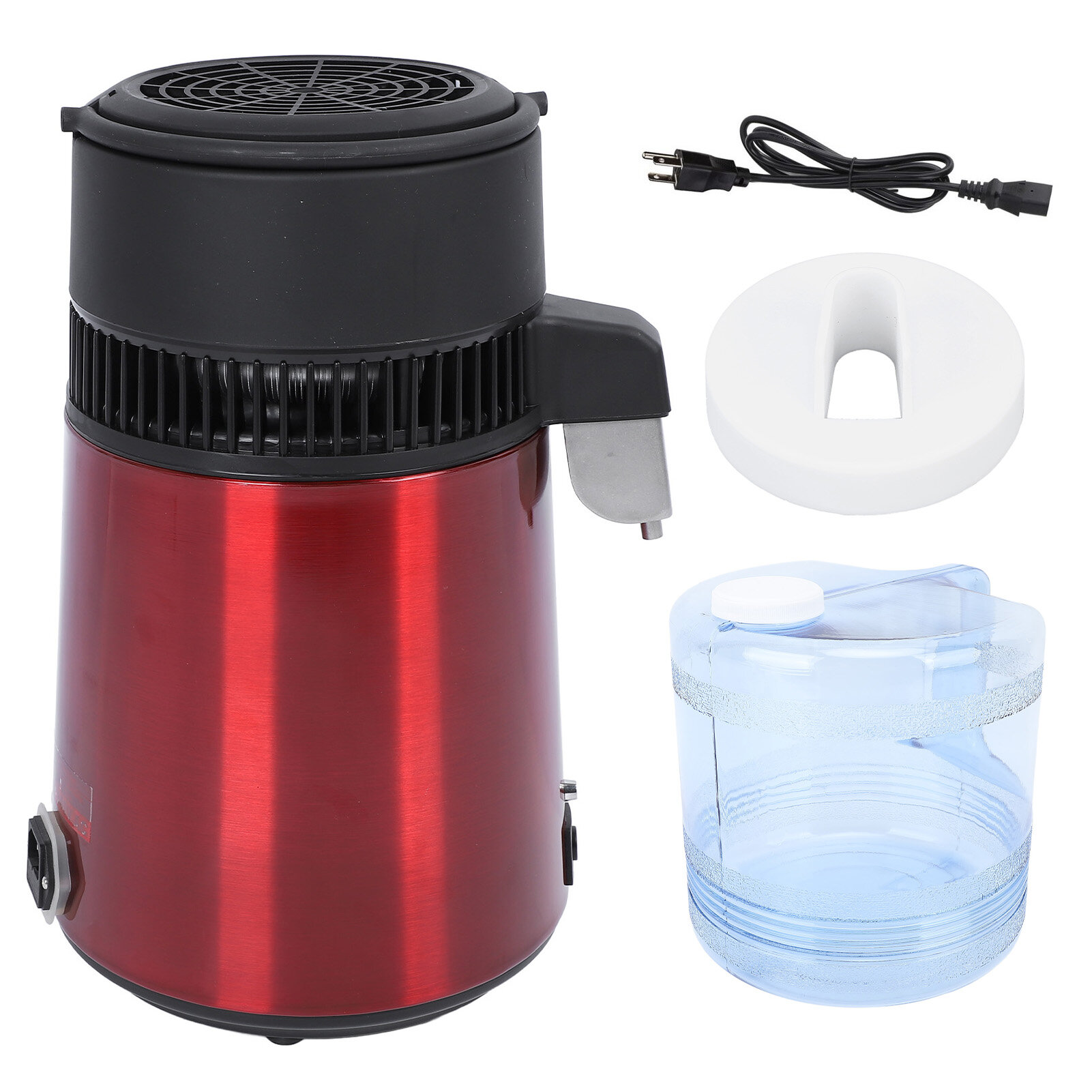 4L Дистиллятор Воды 750W: Настольный Аппарат с Одной Кнопкой и Синей Бутылью, для Дома и Стоматологи