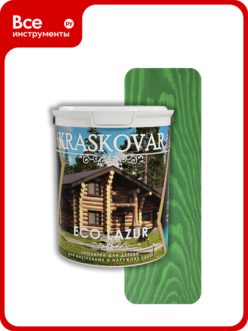 Пропитка для дерева Kraskovar Eco Lazur акация 2л 1206, дерева kraskovar eco