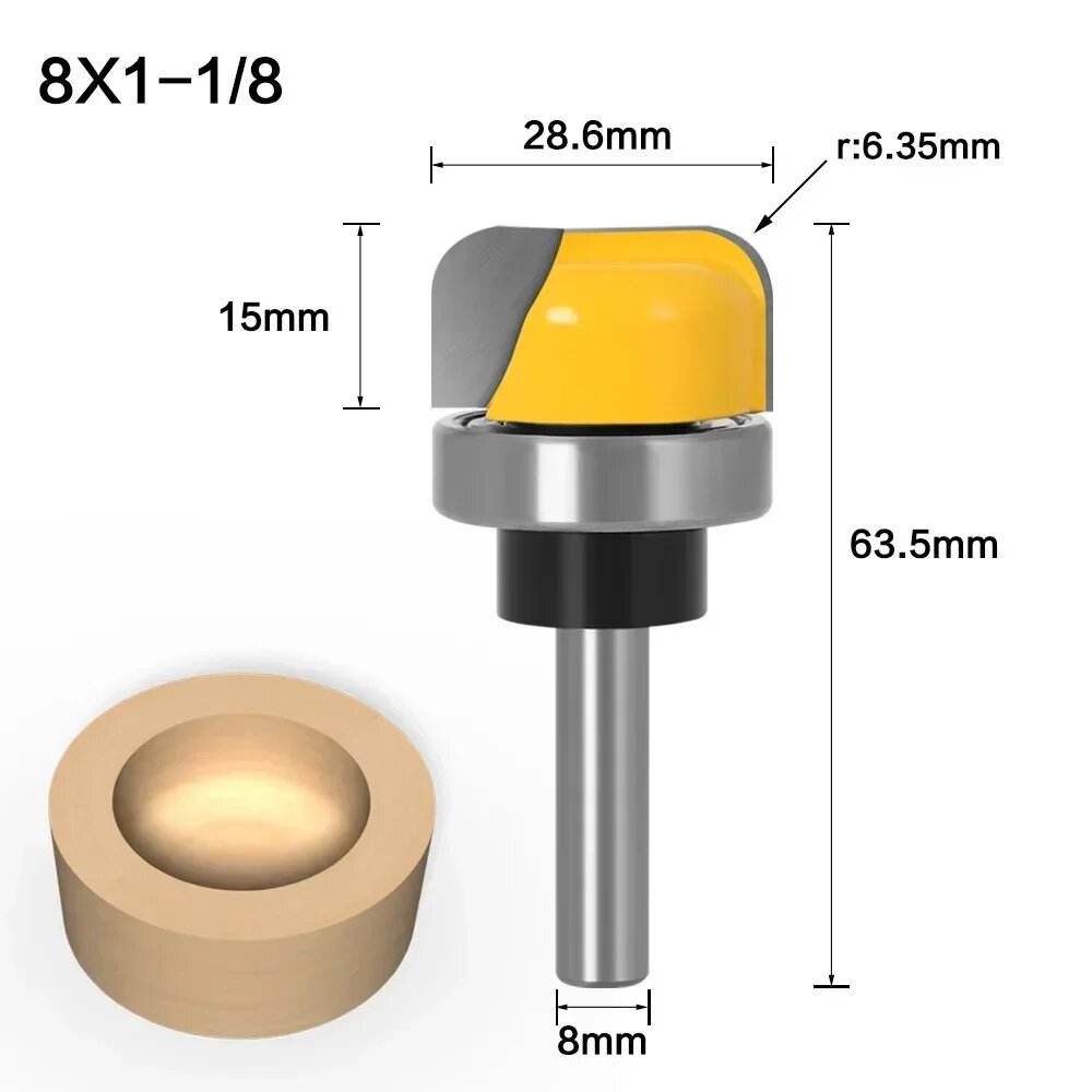Фреза для дерева 1/4" 6.35мм дляrouter bit 1-1/8" 03