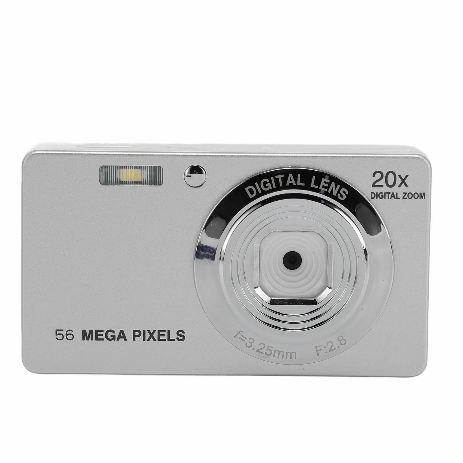 Цифровая камера 4K, 56 МП с автофокусом и 20x цифровым зумом, портативная для путешествий, с экраном 2.7 дюйма и поддержкой карт до 128 ГБ