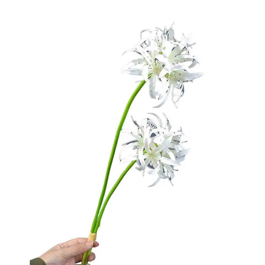 Искусственные красные лилии-пауки, шелковые цветы