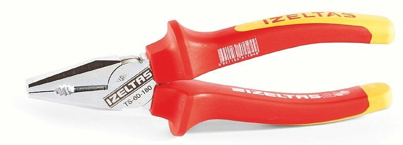 Пассатижи комбинированные 1000V 180 мм, IZELTAS, 3020126180, 13000001119