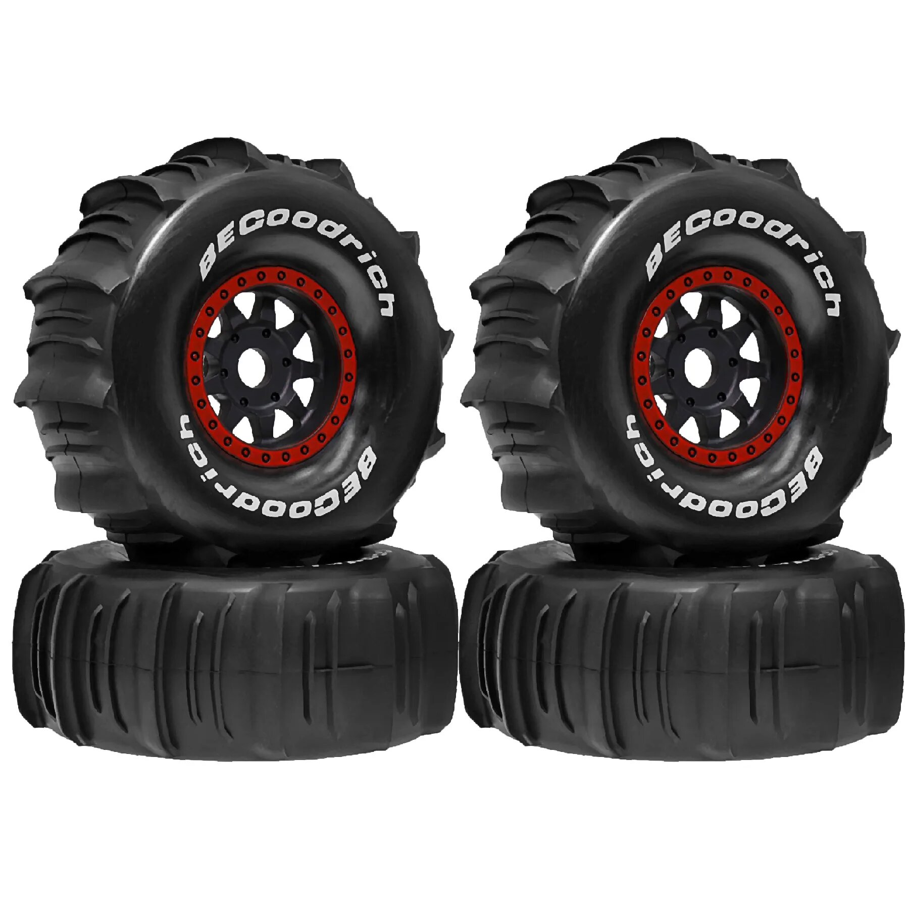 Шины RC 1/7 1/8 Goodyear черные 4шт. красные