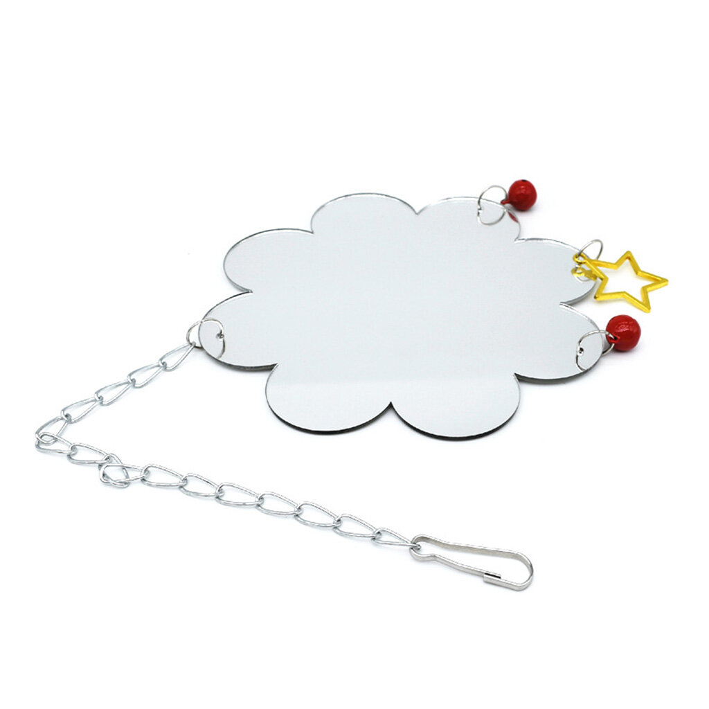 Куриные Игрушки для Кур с Зеркалами Куриные Качели Зеркальная Игрушка с Колокольчиком Звезда для Цыплят Петухи Большое Боковое Зеркало