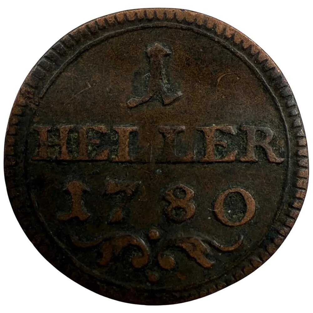 Германия, Бамберг 1 геллер 1780 г.
